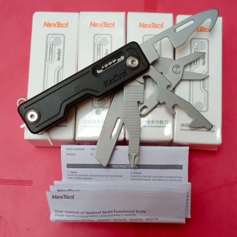 Jual Xiaomi Nextool Portable 10 In 1 Multi Function Knife Edc Lock System Di Seller Relentless ...