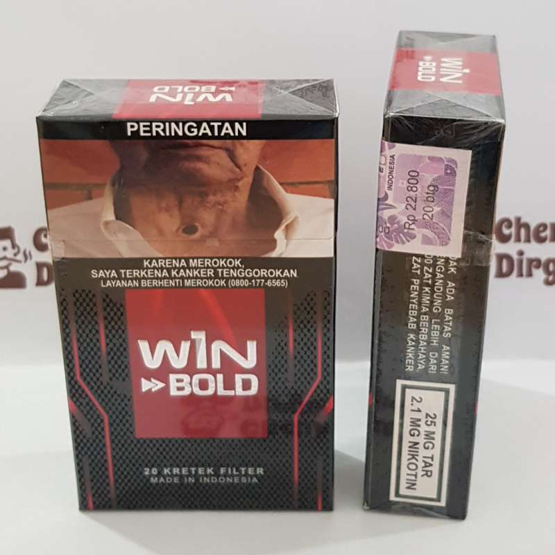 Promo WIN Bold 20 Batang - Rokok filter Diskon 3% di Seller Dirgantara ...