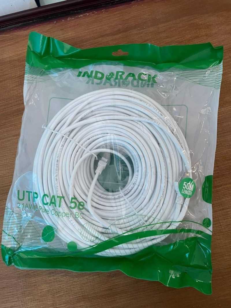 Jual Indorack C550w 50 Meter Kabel Lan Cat5e Utp Patch Cord Cable ...