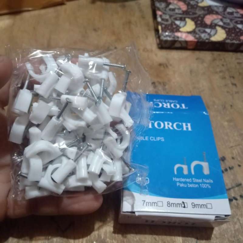 Jual Klem Kabel 9Mm Paku Beton 100% Satu Pak di Seller Dikong teknik ...
