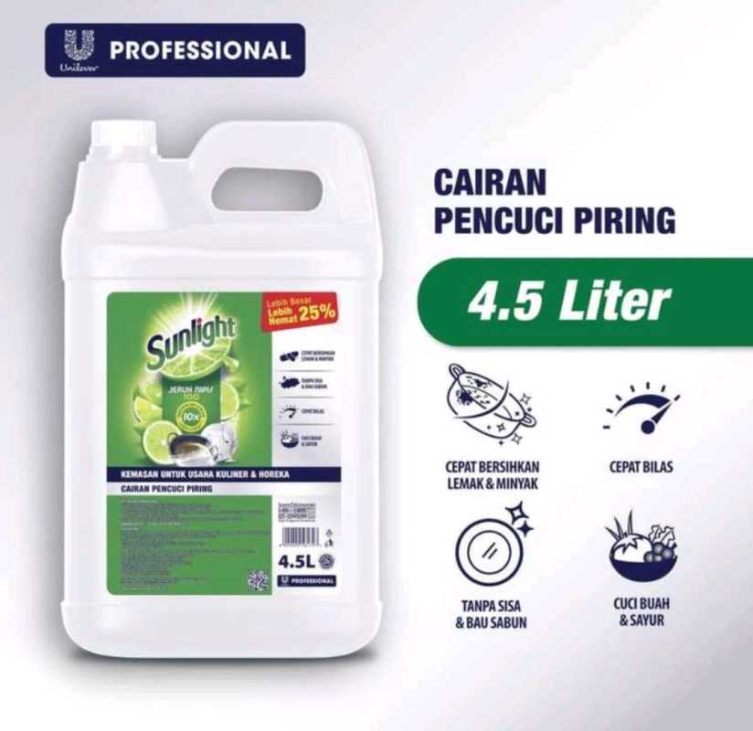 Jual Sunlight Lime Sabun Cuci Piring Jeruk Nipis Jerrycan 4500ml Di Seller Mahasti Store ...