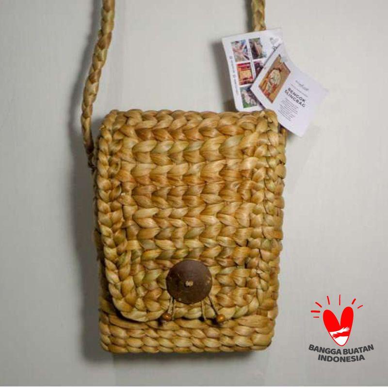 Jual Bengok Craft BC01 Small Vertical Enceng Gondok Handmade Sling Bag ...