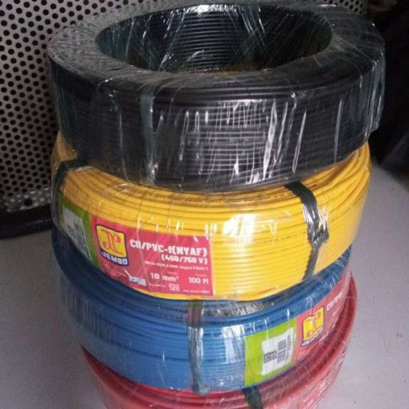 Jual Jembo Kabel Listrik Serabut Nyaf 10 Mm - 100 Meter - Kuning Hijau ...