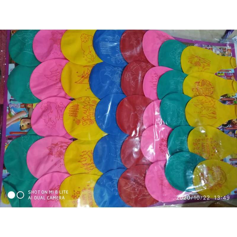 Jual BALON WARNA BALON ULTAH BALON ULANG TAHUN UKURAN KECIL ISI 40PCS ...
