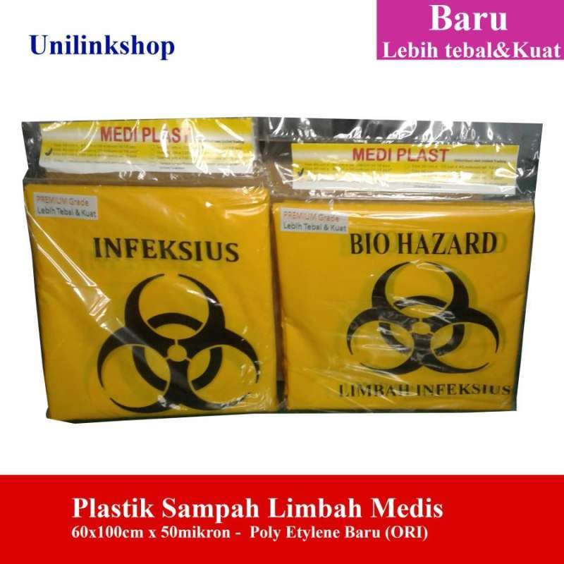 Jual Plastik Sampah Medis Limbah Infeksius 60x100cm (9lmbr) - PE ORI di ...