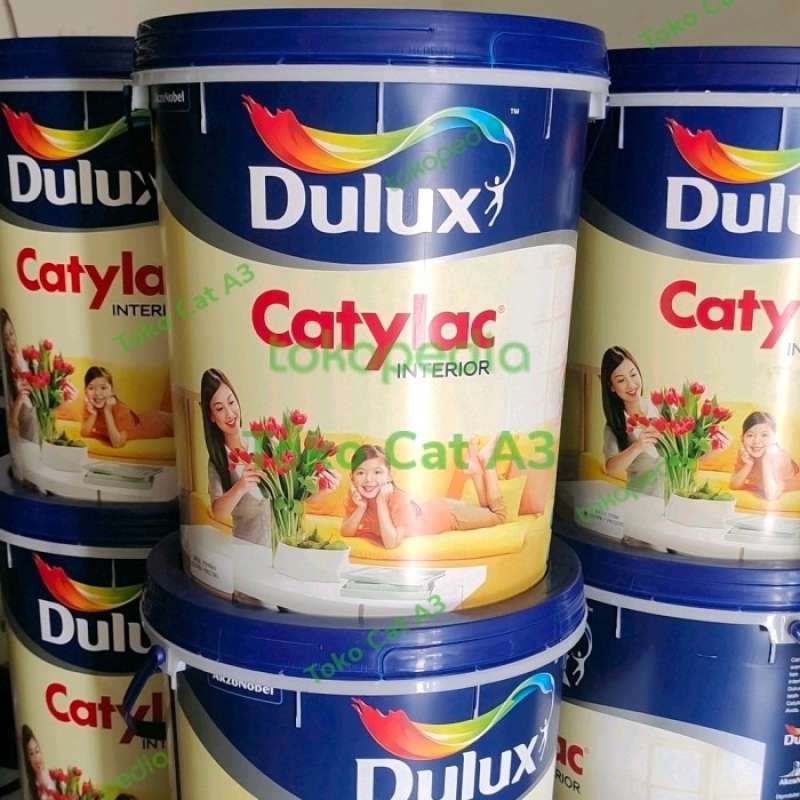 Promo CAT TEMBOK CATYLAC INTERIOR PUTIH 1501 25 KG Diskon 33% di Seller ...