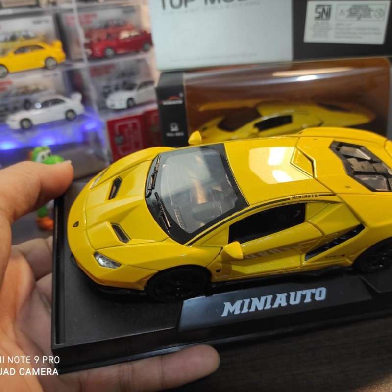 Jual Miniatur Mobil Lamborghini Aventador Kuning 1:32 Di Seller ...