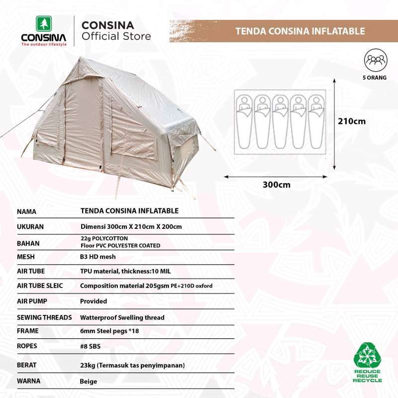 Jual Consina Inflatable Tenda Glamping Luas di Seller Consina Official ...