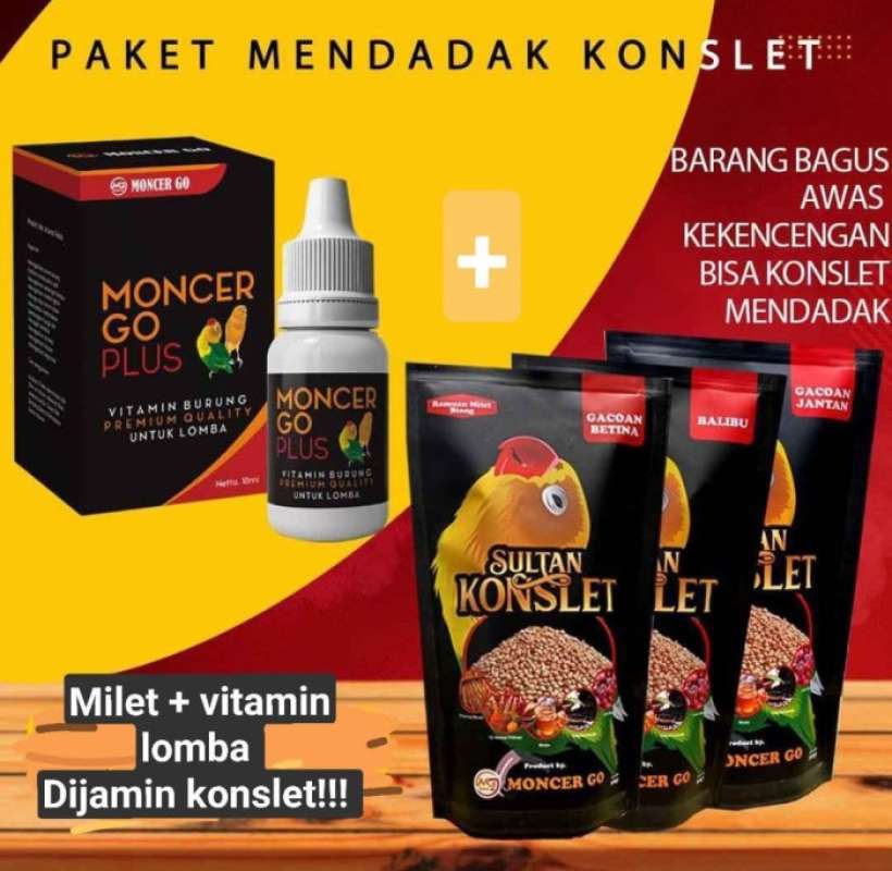 Promo Moncer Go Plus Vitamin Untuk Lomba Dan Milet Biang, Jaminan Lb ...