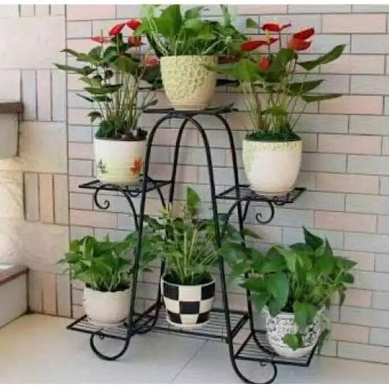 Jual rak pot bunga 9 susun besi tembaga kotak di Seller Ally Warehouse ...