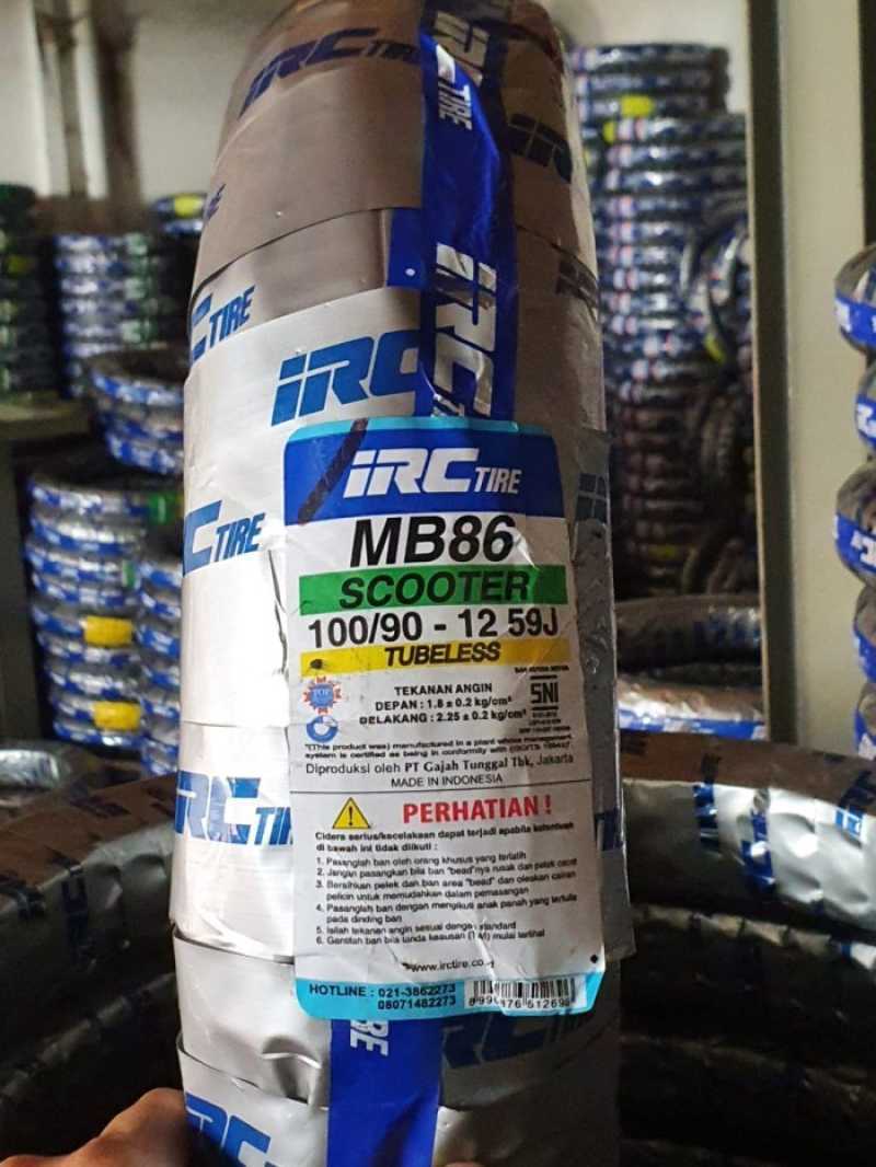 Promo BAN DEPAN MOTOR SCOOPY TUBLESS IRC 100/90-12 MB86 + BONUS Diskon ...