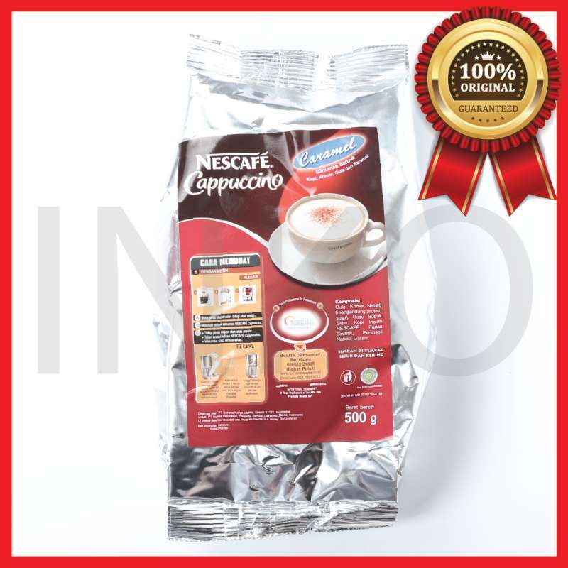 Jual NESCAFE CAPPUCCINO MINUMAN SERBUK KOPI KRIMER GULA KARAMEL 500GR ...