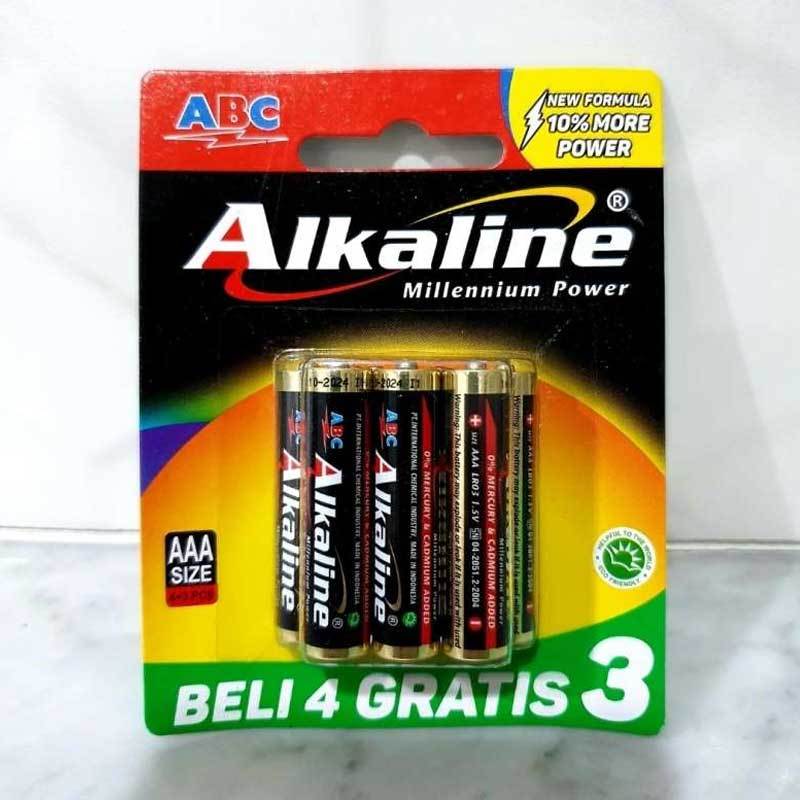 Jual Abc Alkaline Baterai Aaa 4+3 /a3-7 [isi 7 Pcs] Di Seller Bigshop ...