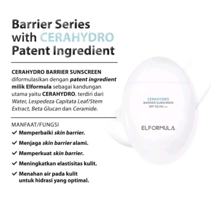 Jual Elformula Cerahydro Barrier Sunscreen Spf 50 Pa+++ | Sunscreen Di ...