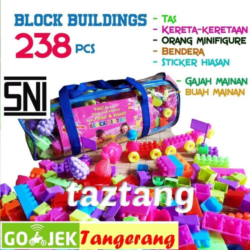 Promo Mainan Anak Blocks Lego Bricks Ukuran BESAR - 238 PCS - Balok ...