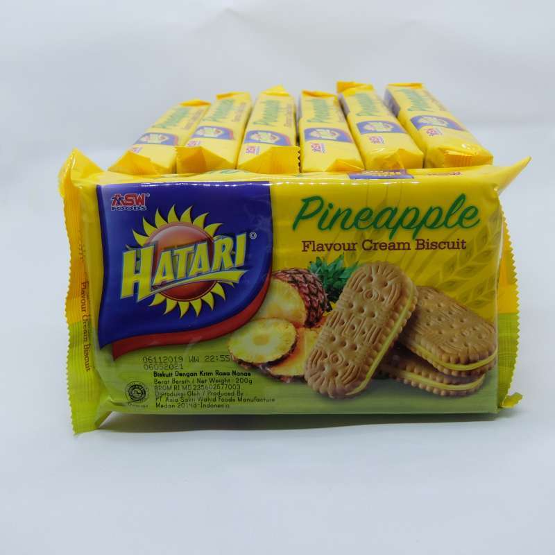 Jual Hatari Pineapple Flavour Cream Biscuit [200 g] di Seller PT ...