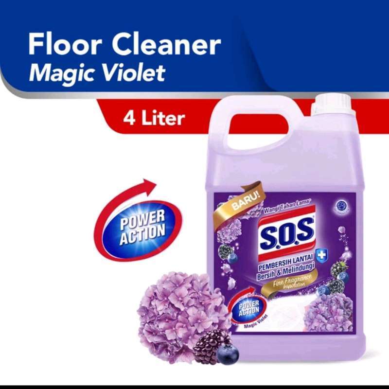 Jual SOS Pembersih Lantai Jerigen 4 Liter Magic Violet (Ungu) di Seller ...
