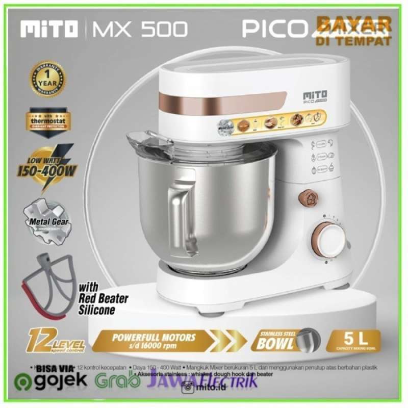 Promo NEW Mito PICO Stand Mixer MX 500 Pengaduk Adonan Kue 5 Lt MX500 MX-500 Diskon 4% di Seller ...