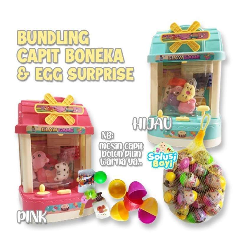 Promo Mainan Claw Machine Capit Mesin Tangkap Boneka Dan Telur Surprise ...
