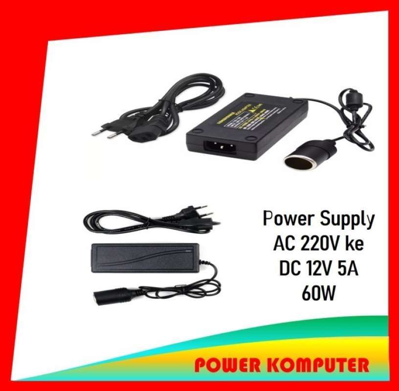 Promo 12v 5a 60w Power Inverter Adaptor Daya Converter Untuk Mobil ...