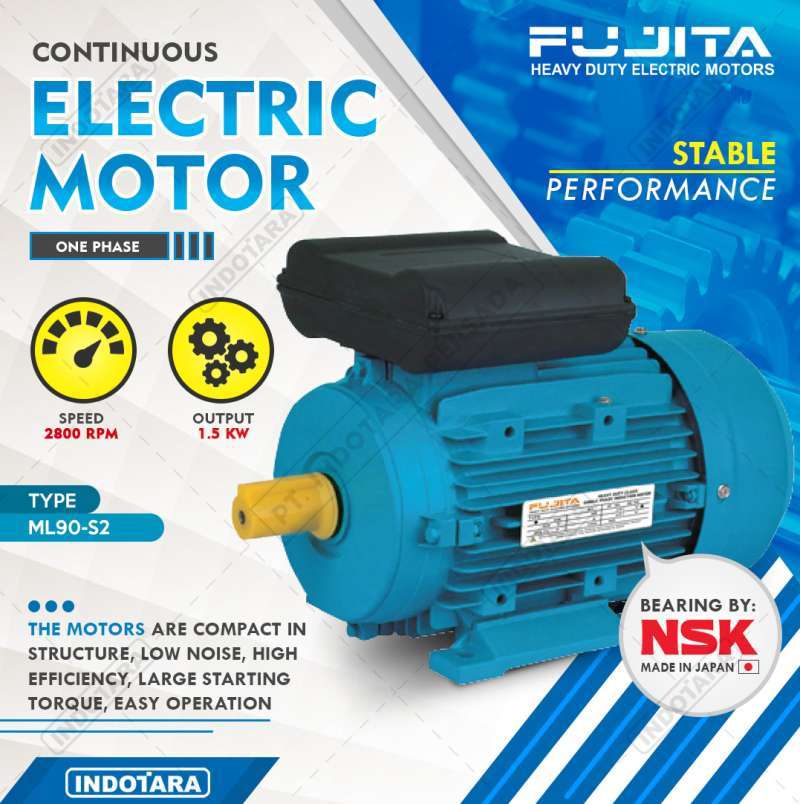 Jual Fujita Electric Motor 1 Phase Ml90s-2 Di Seller Pt Indotara ...