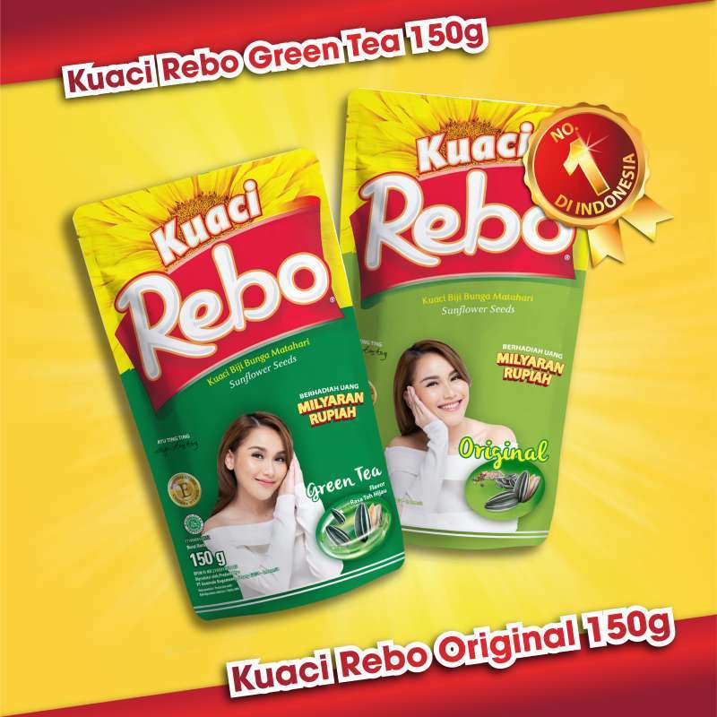 Jual Rebo Varian Rasa Green Tea Original Kuaci [150 G Set Bundling