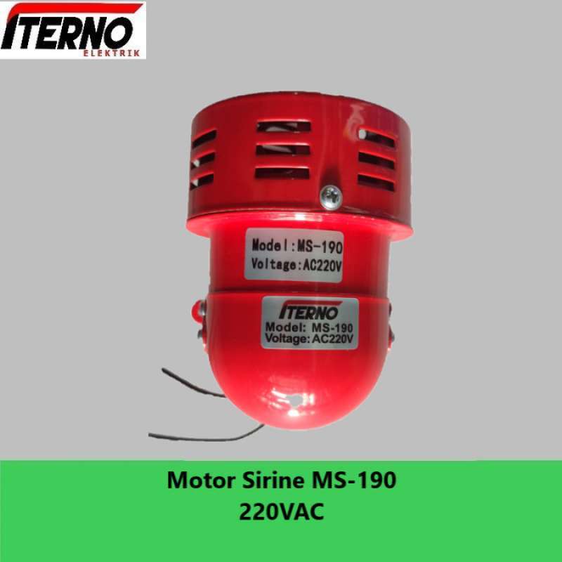 Jual Mini Motor Sirine Sirene Ms-190 Ms190 220Vac 12Vdc 24Vdc Iterno di ...