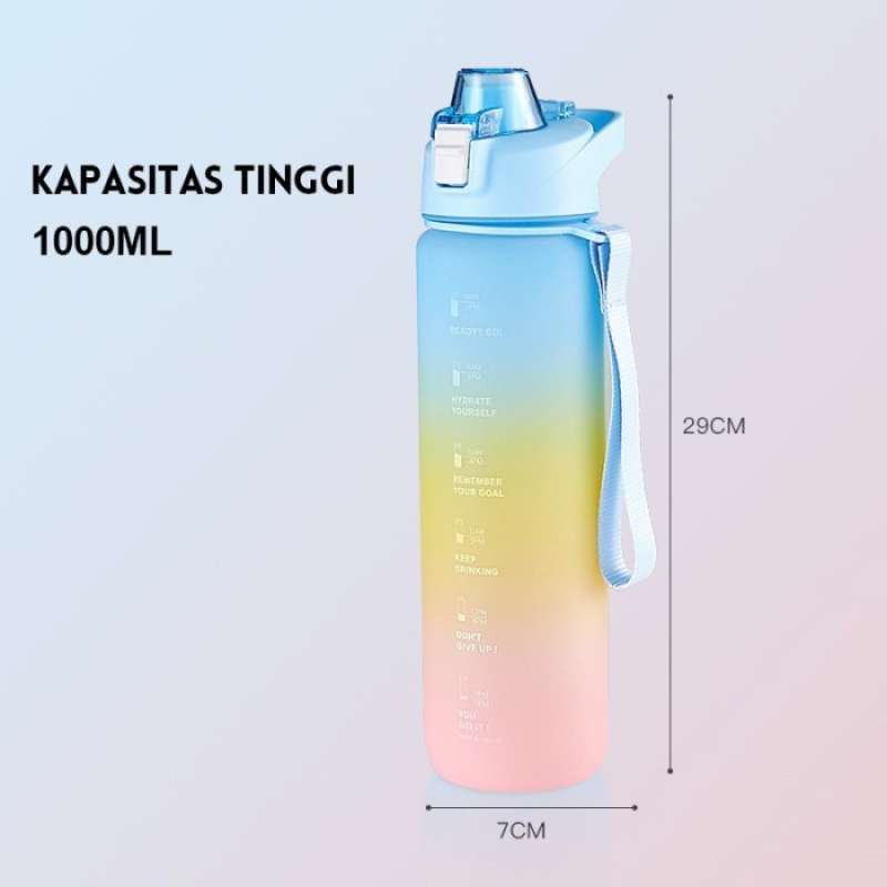 Promo Botol Gradasi Viral 1 Liter/Botol Olahraga/Botol Viral/Quifit ...