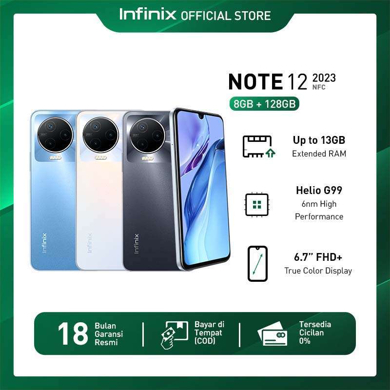 Promo Infinix Note 12 2023 Nfc 8/128gb -up To 13gb - 8/128 (garansi ...