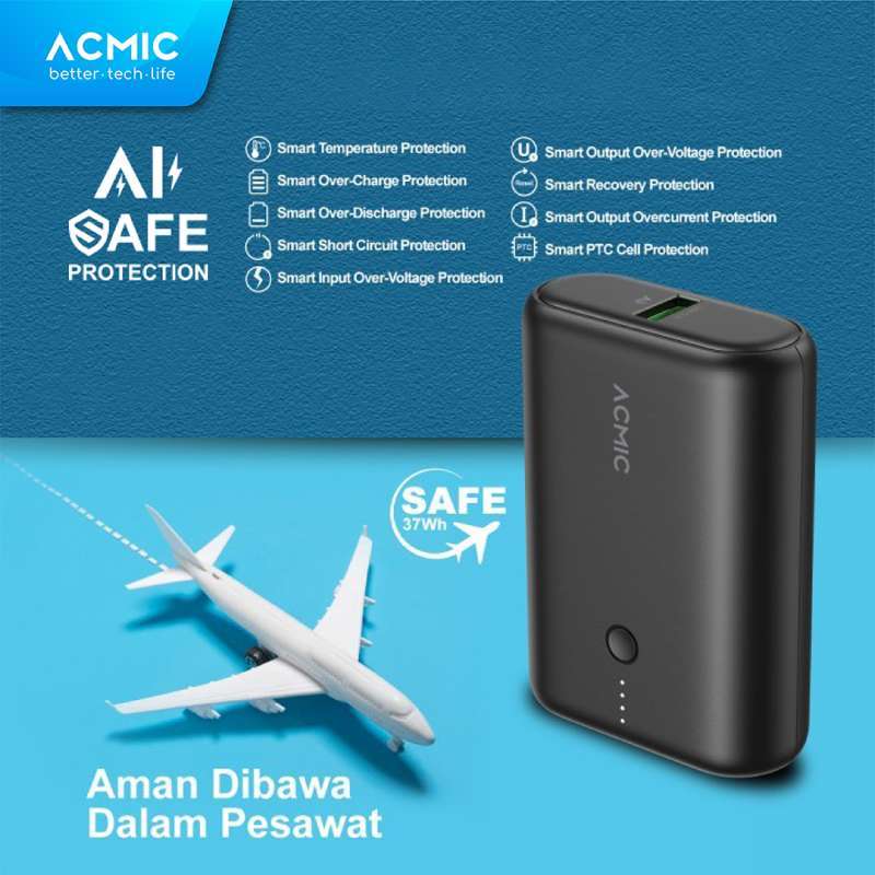 Jual Acmic Minimax Supermini 10000mah Aicharge Power Bank (qc4 + Pd ...