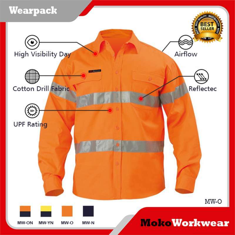 Jual Wearpack Safety Mokoworkwear Original Orange Full - Orange Xxl Di ...