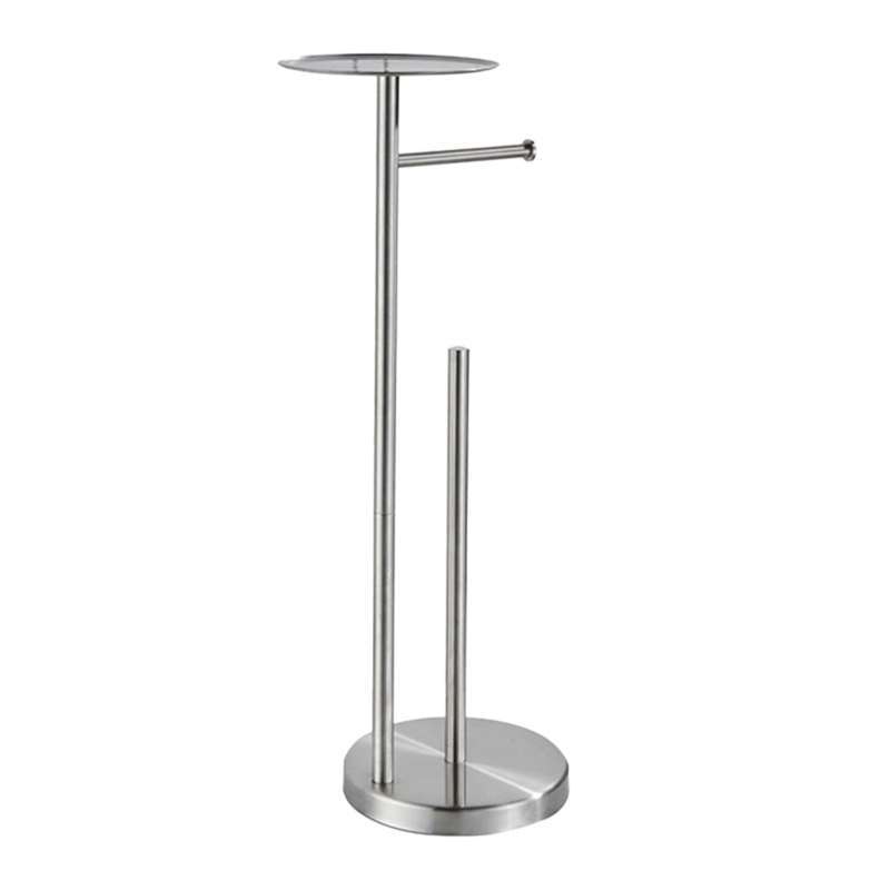 Promo Free Standing Toilet Paper Tissue Dispenser with Shelf Storage ...