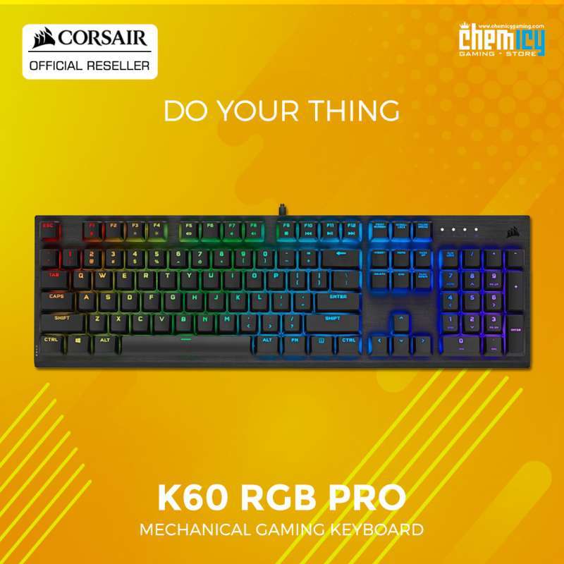 Jual Corsair K60 RGB PRO Mechanical Gaming Keyboard di Seller Chemicy Gaming - Mangga Dua ...