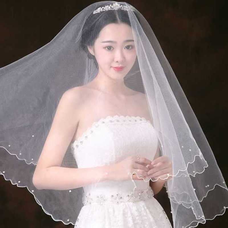 Promo wedding veil lace pengantin bridal knot wedding veil jha006 ...