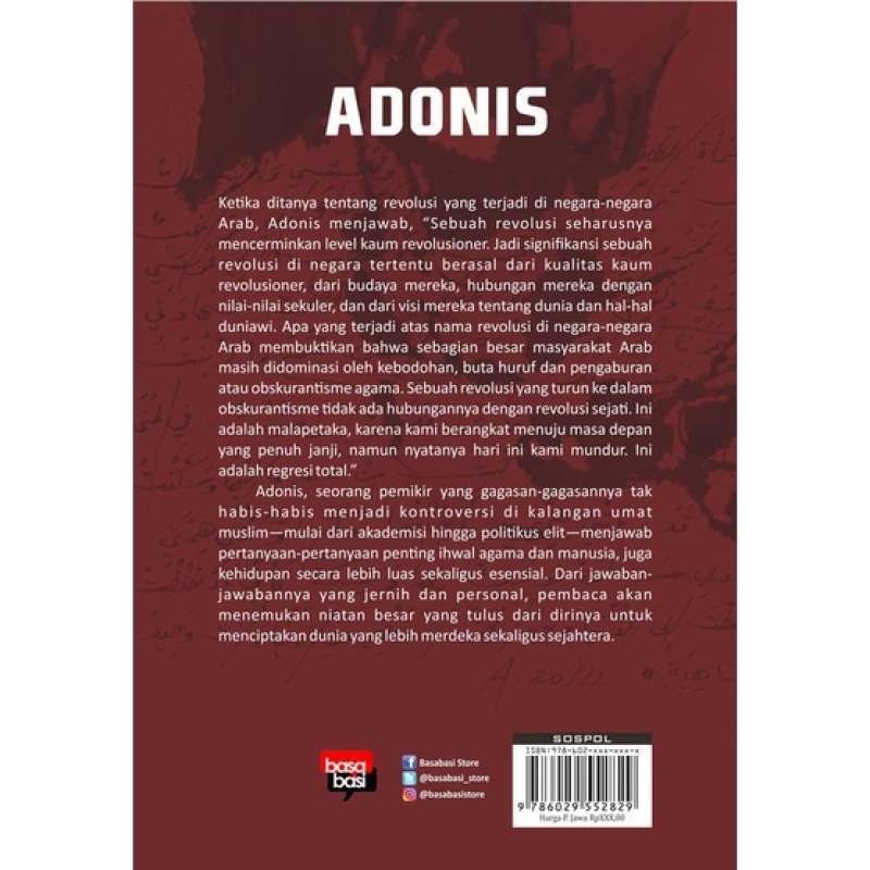 Promo Buku Adonis; Seorang Revolusioner Syair Arab (kumpulan Wawancara) Diskon 20% Di Seller ...