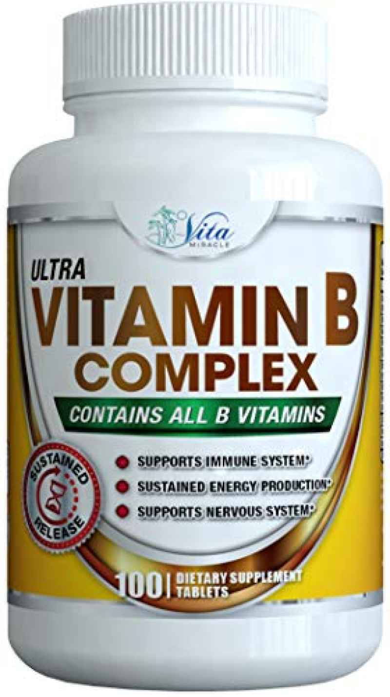 Jual Super B Complex Vitamins (100-Count) - All B Vitamin High Potency Capsules Reduce Stress ...