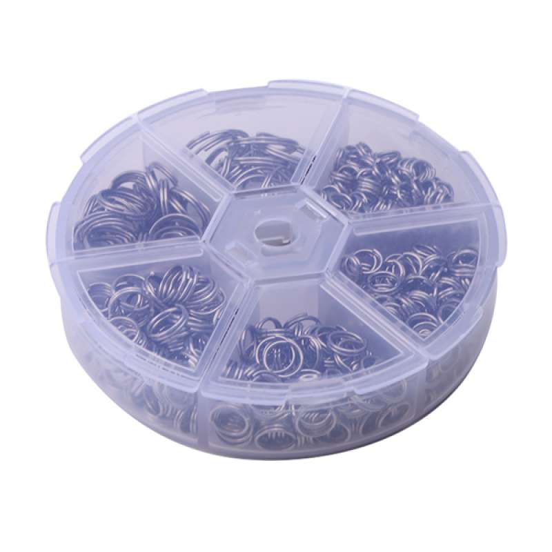 Jual 1 Box Double Loops Jump Rings Connectors Split Ring for Jewelry ...