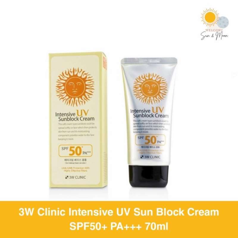 Jual 3w Clinic Intensive Uv Sun Block Cream Spf50+ Pa+++ 70ml Di Seller ...