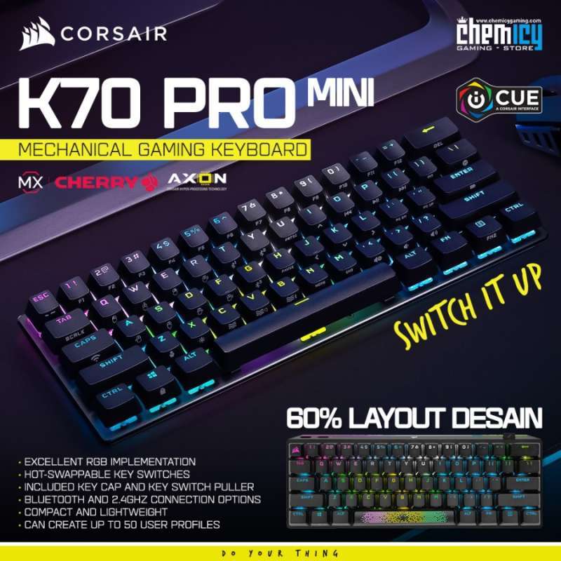 Jual Corsair K70 Pro Mini 60% Rgb Wireless Mechanical Gaming Keyboard Di Seller Chemicy Gaming ...