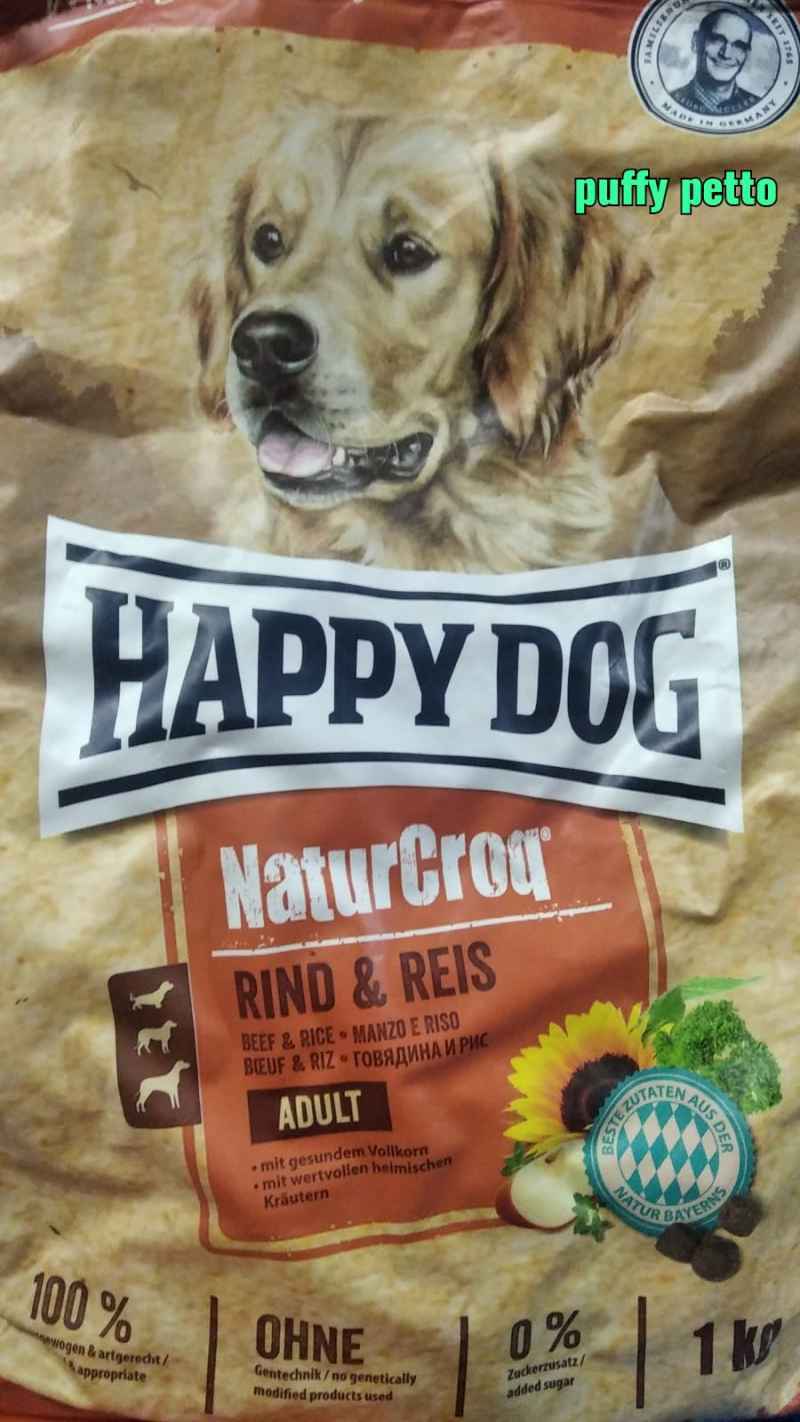 Jual Puffy Petto Happy Dog Natur Croq Adult Beef & Rice 1kg Makanan ...
