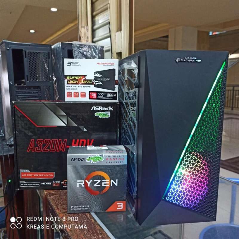 Jual Pc Gaming - Amd Ryzen3 3200g Box 4 Core 3,6 Ghz - Mb Asrock A320m ...