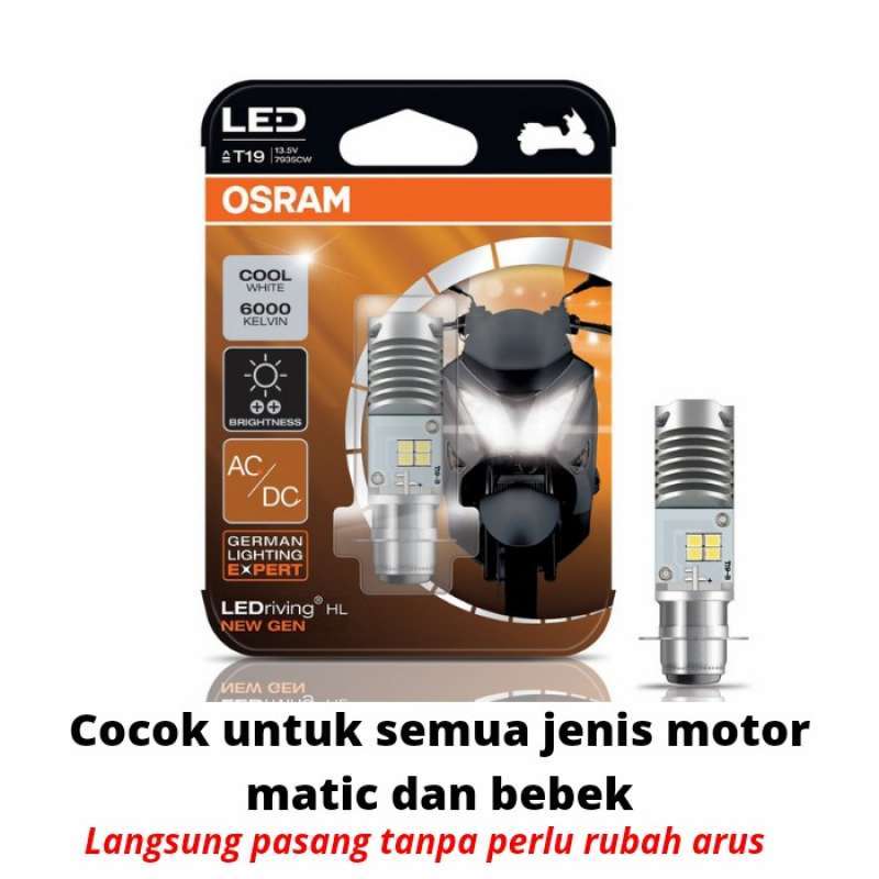 Promo Lampu Led Motor Osram T19 Ac/dc M5 H6 K1 Bebek Dan Matic Warna Putih Diskon 9% Di Seller ...