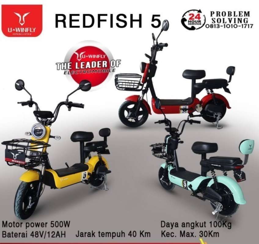 Jual Sepeda Motor Listrik Uwinfly Red Fish 5 NEW (RF5) Terbaru - Yellow di Seller cv.starlyn ...