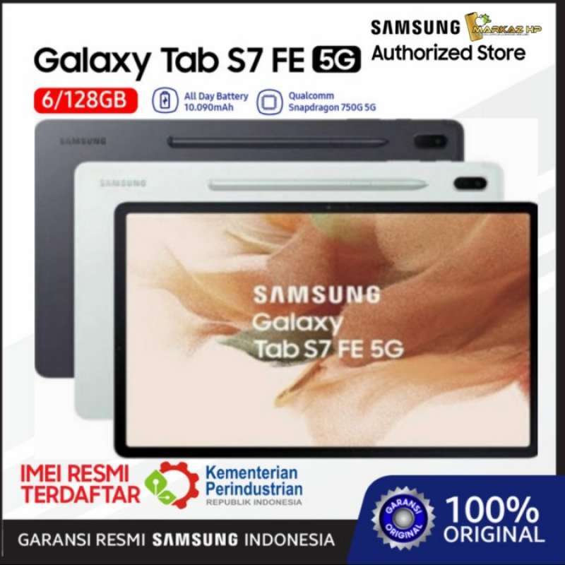 Promo Samsung Galaxy Tab S7 FE 5G 6GB 128GB 12.4in S7 FE Garansi Resmi SEIN - Multicolor Diskon ...