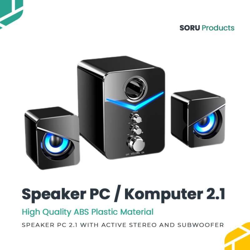 Jual Multimedia Speaker PC Komputer Laptop Notebook MC-D221 2.1 Channel ...