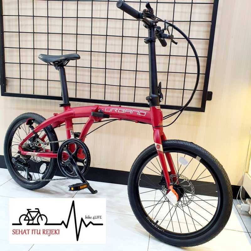 Promo Sepeda Lipat Polygon Urbano 2 Red 1 X 7 Speed 20 Seli Diskon 16% ...