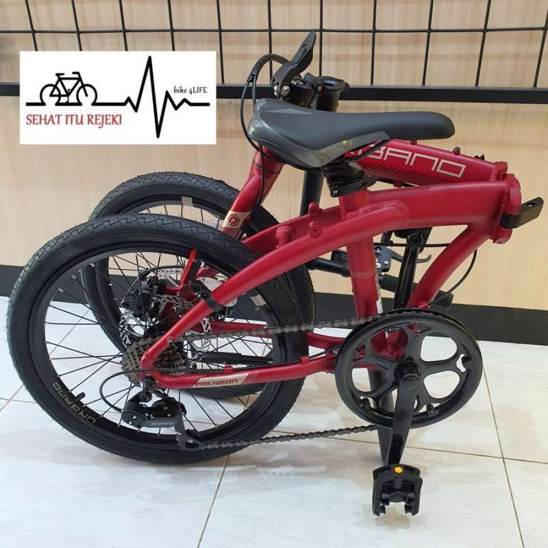 Promo Sepeda Lipat Polygon Urbano 2 Red 1 X 7 Speed 20 Seli Diskon 16% ...