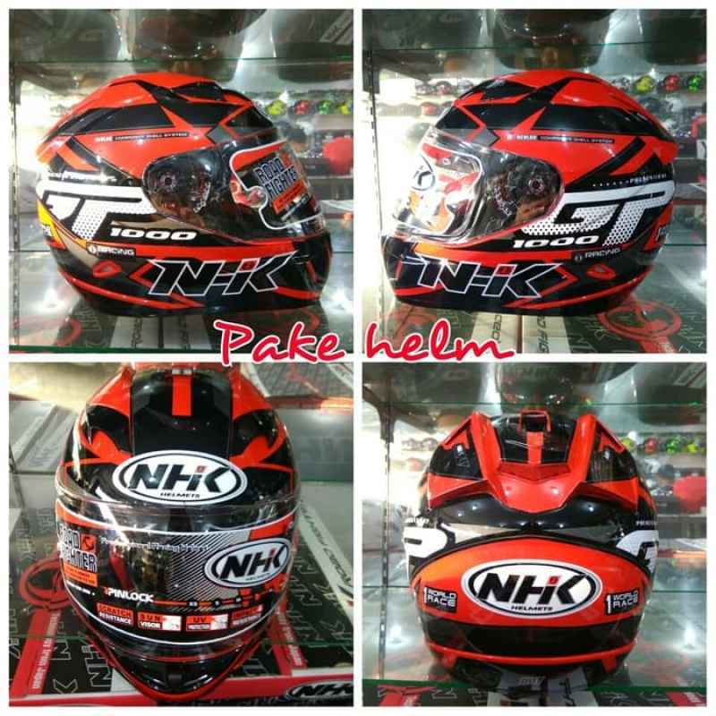 Jual HELM NHK GP1000 STAR RED HELM NHK FULL FACE DOUBLE VISOR - L MULTICOLOR di Seller GROSIR ...