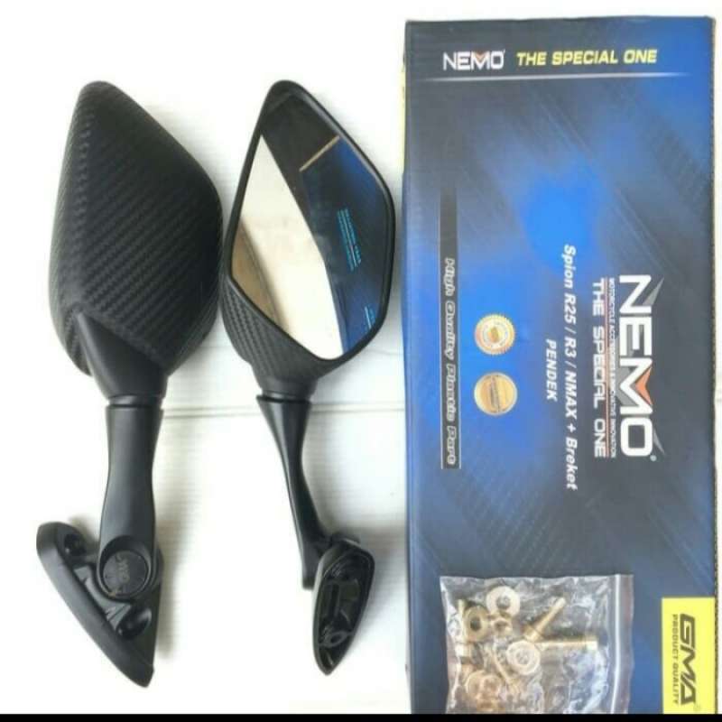 Jual Spion Nemo Gma Model R25 Short Branch Nmax Pcx Adv Carbon Hitam Di ...