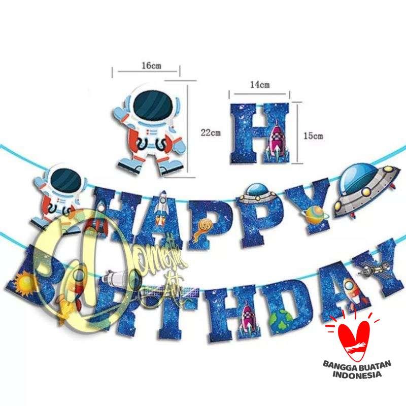Jual Banner Ulang Tahun Happy Birthday Dinosaurus Besar / Bunting Flag ...